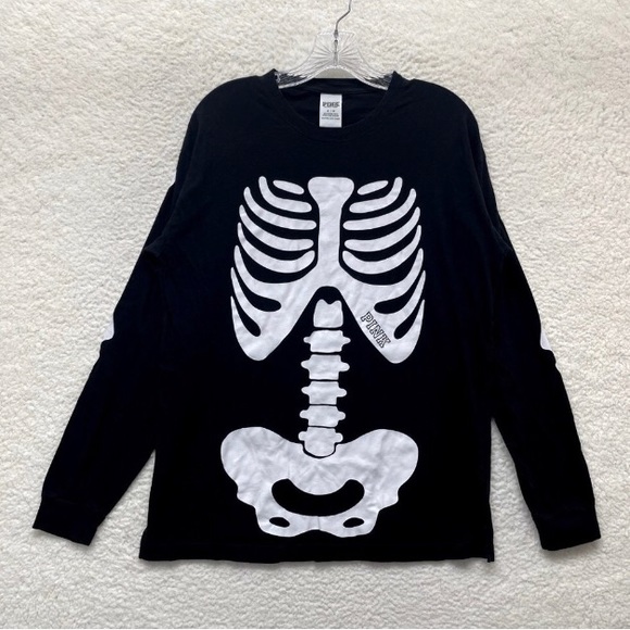 PINK Victoria's Secret | Tops | Pink Victorias Secret Skeleton Long ...
